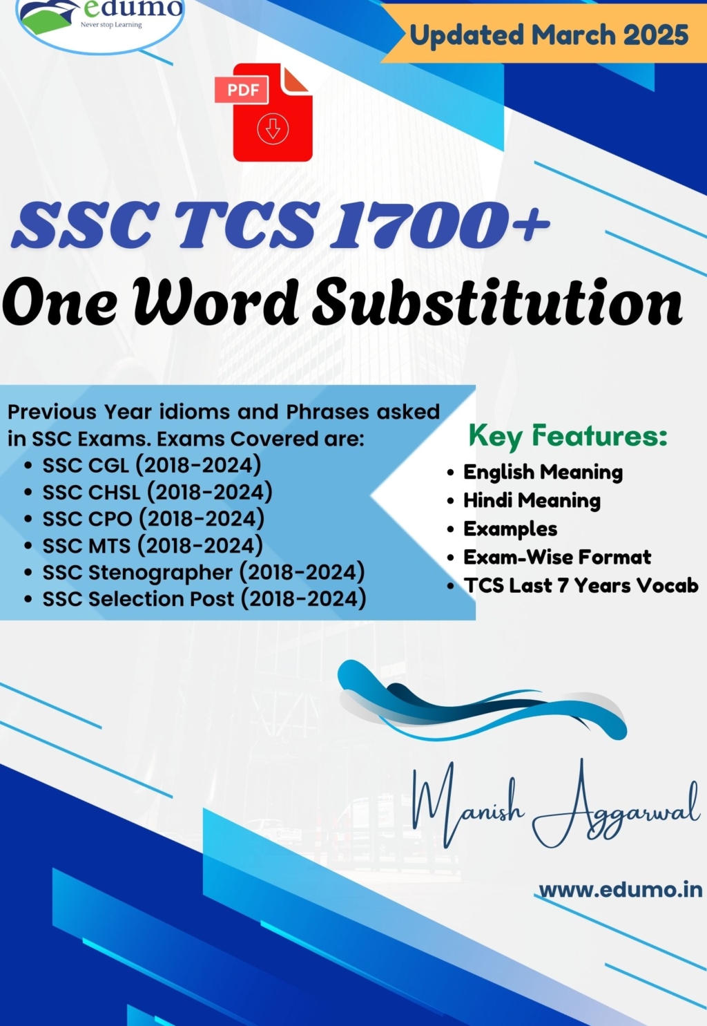 SSC TCS 2200+ Idioms and Phrases PDF edumo(2018-2025) – edumobooks